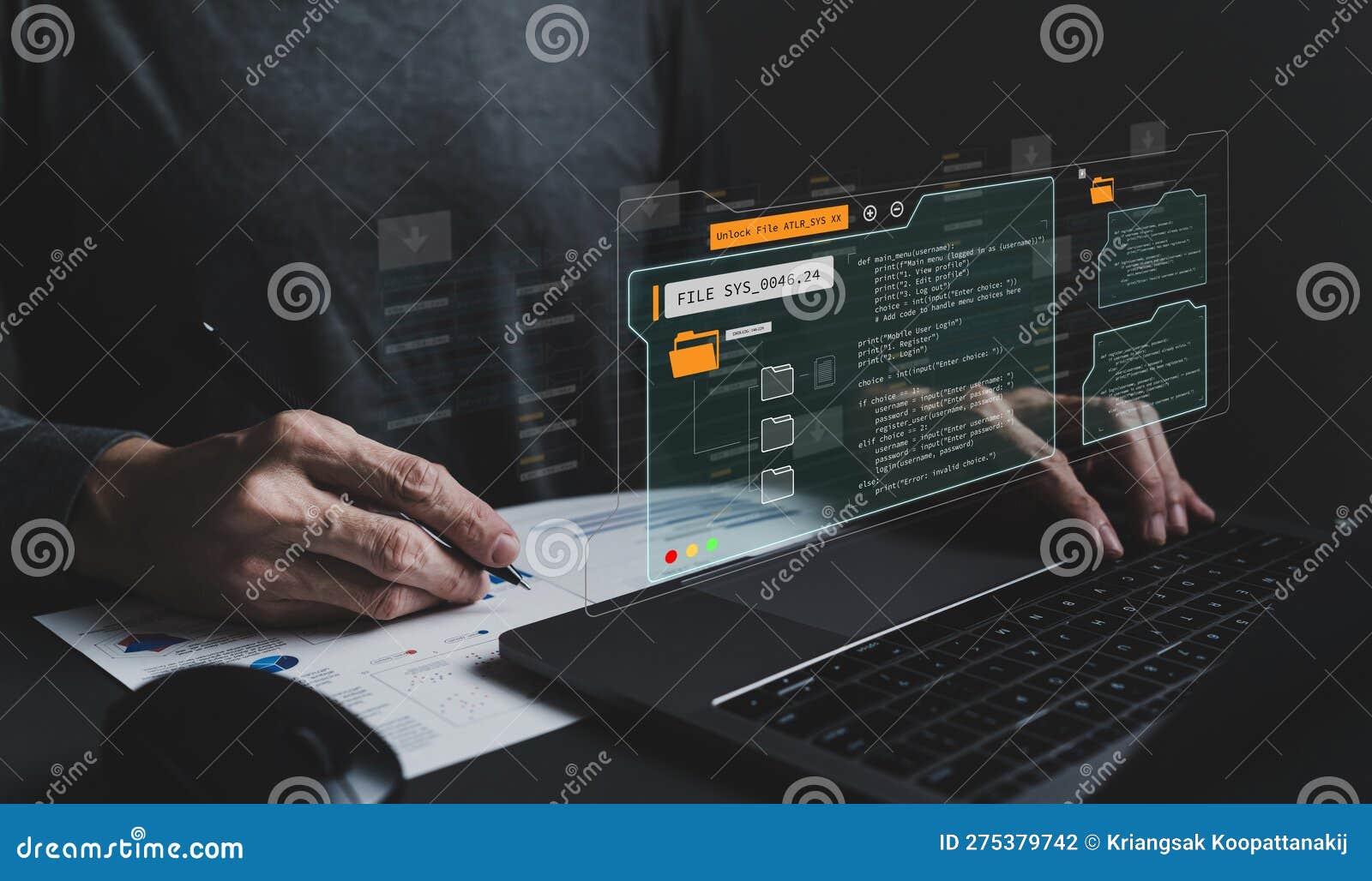Software Developer Or Programmer Coding Program With Laptop Create Intelligence Innovation