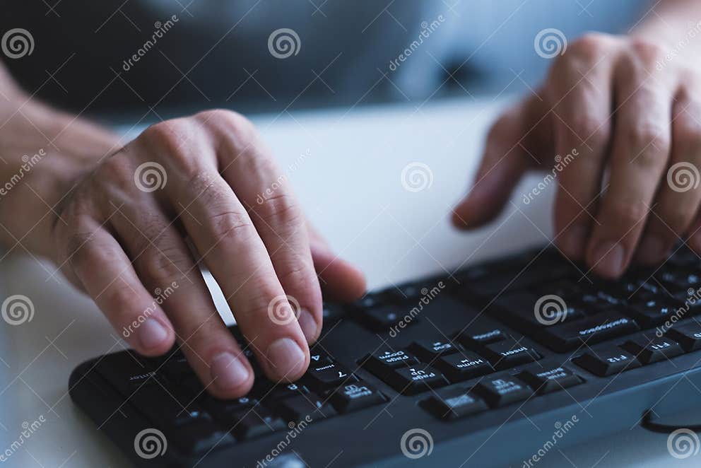 Software Developer Programmer Keyboard Write Code Stock Photo - Image ...