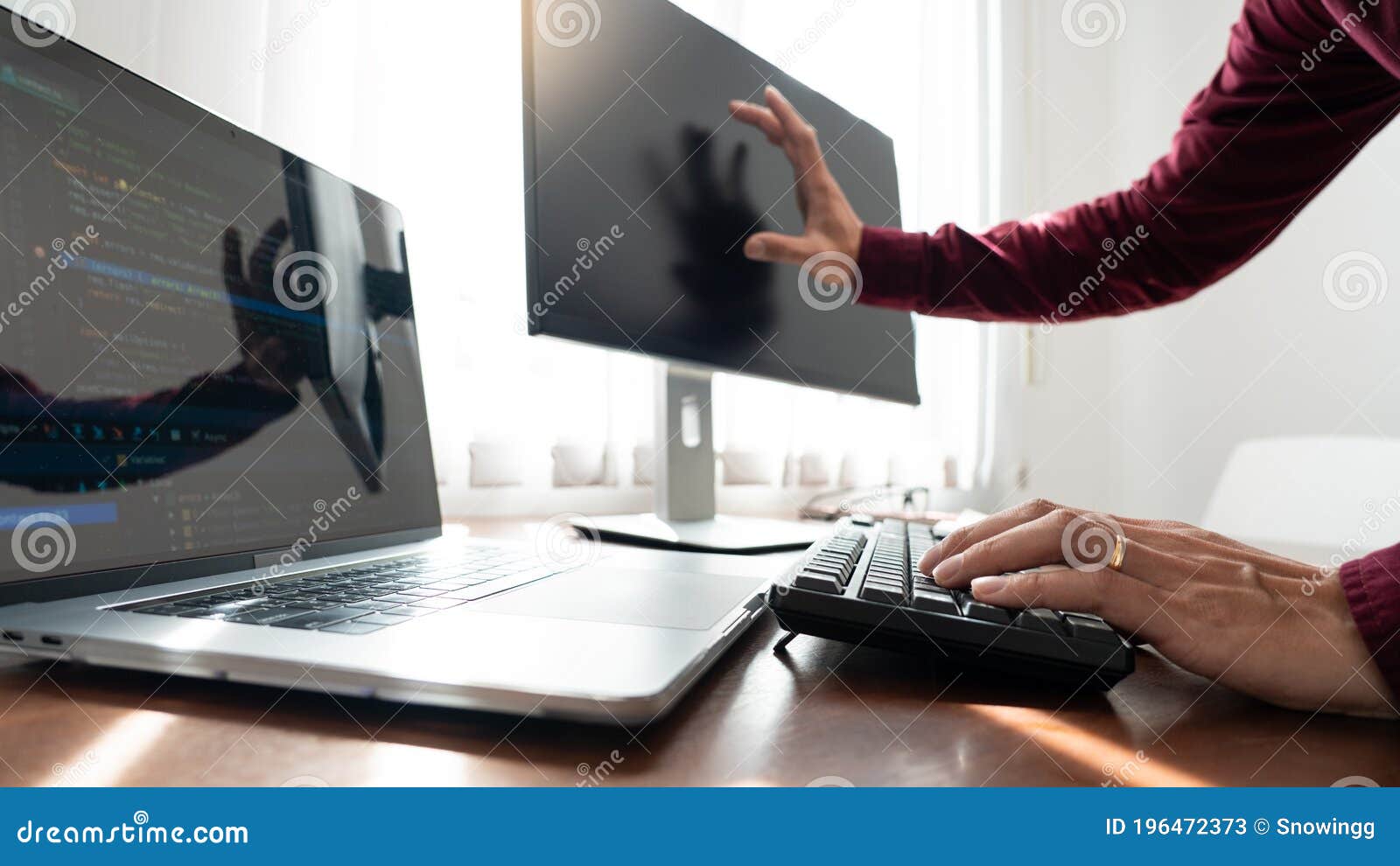 Software Developer Or Programmer Working Data Debugging Improvement