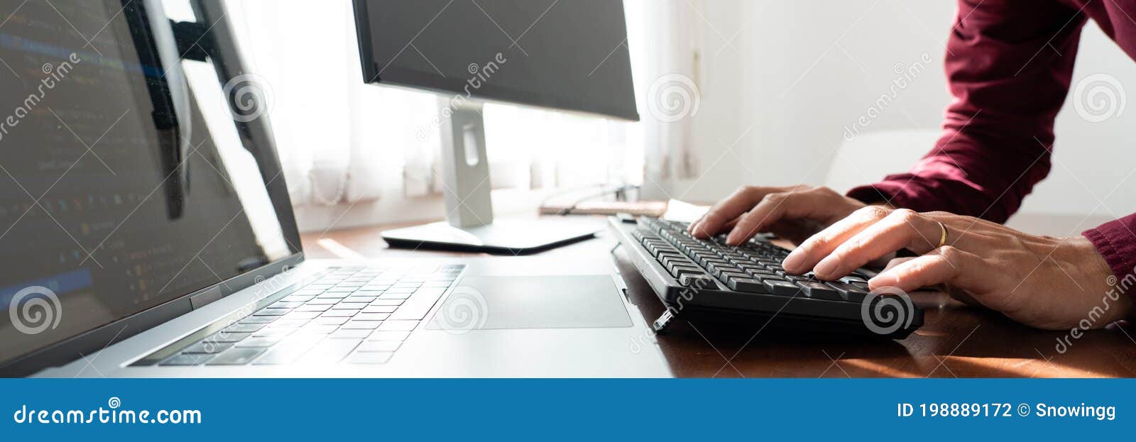 Software Developer Or Programmer Working Data Debugging Improvement