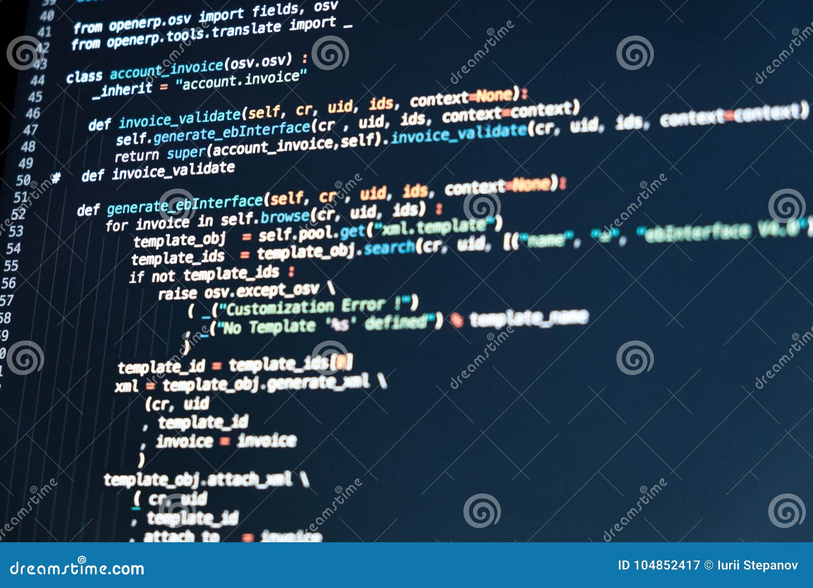 Software Developer Programming Code Abstract Backgroung Stock Image Image Of Blue