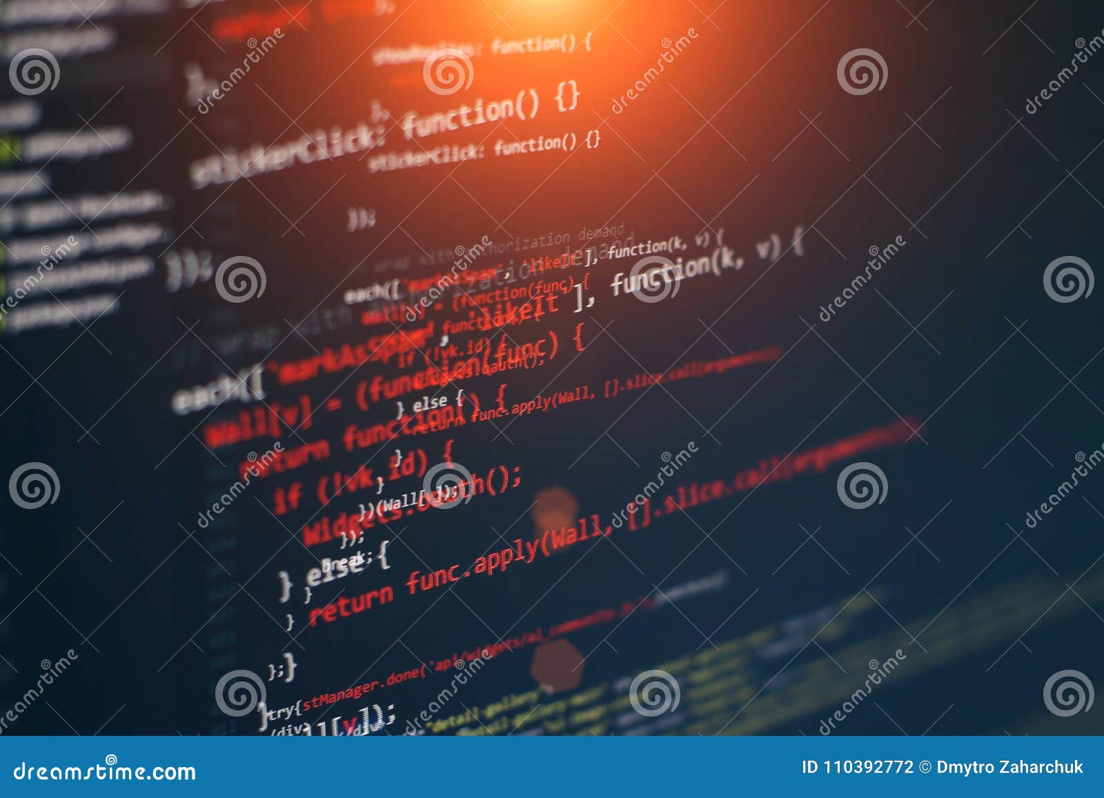 Software Developer Programming Code. Abstract Computer Script Co Stock ...