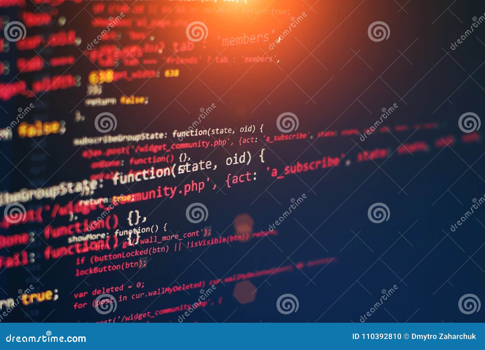 Software Developer Programming Code. Abstract Computer Script Co Stock ...