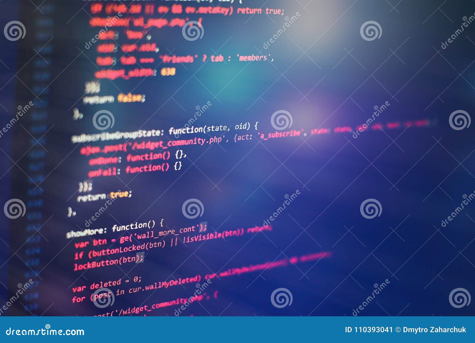 Software Developer Programming Code Abstract Computer Script Co Stock Image Image Of Data