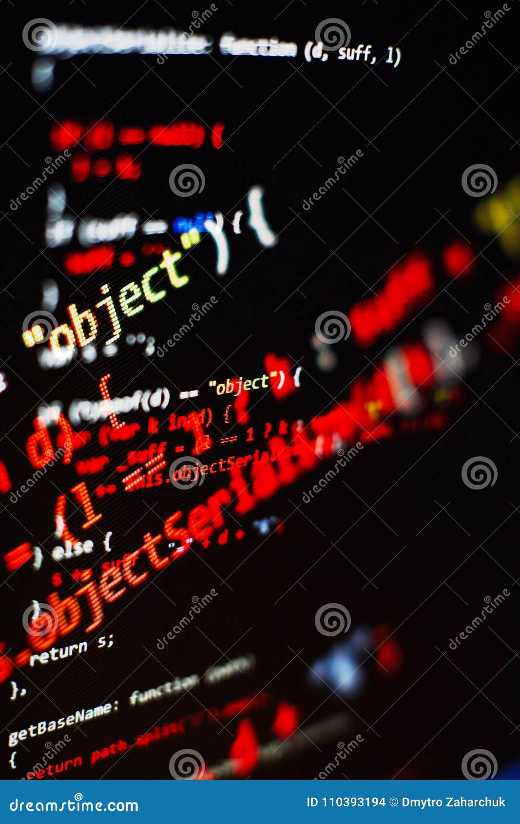 Software Developer Programming Code. Abstract Computer Script Co Stock Photo - Image of design ...