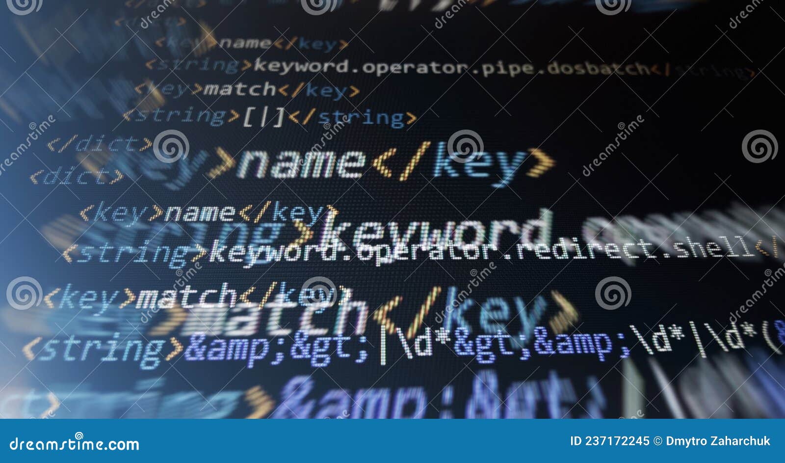 Software Developer Programming Code Abstract Computer Script Coding Stock Image Image Of