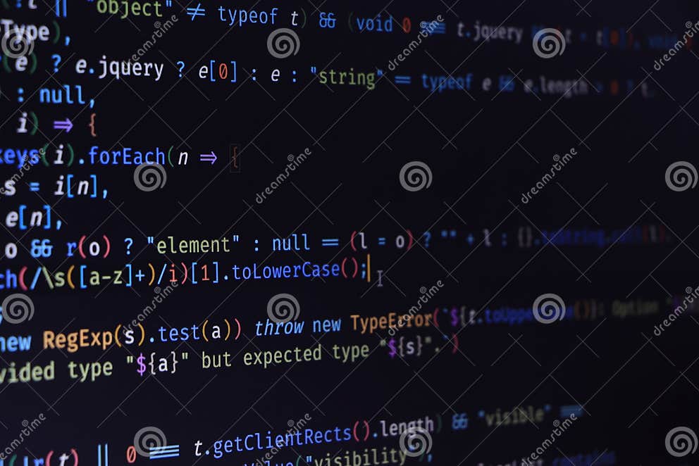Software Developer Programming Code. Abstract Computer Script Code ...