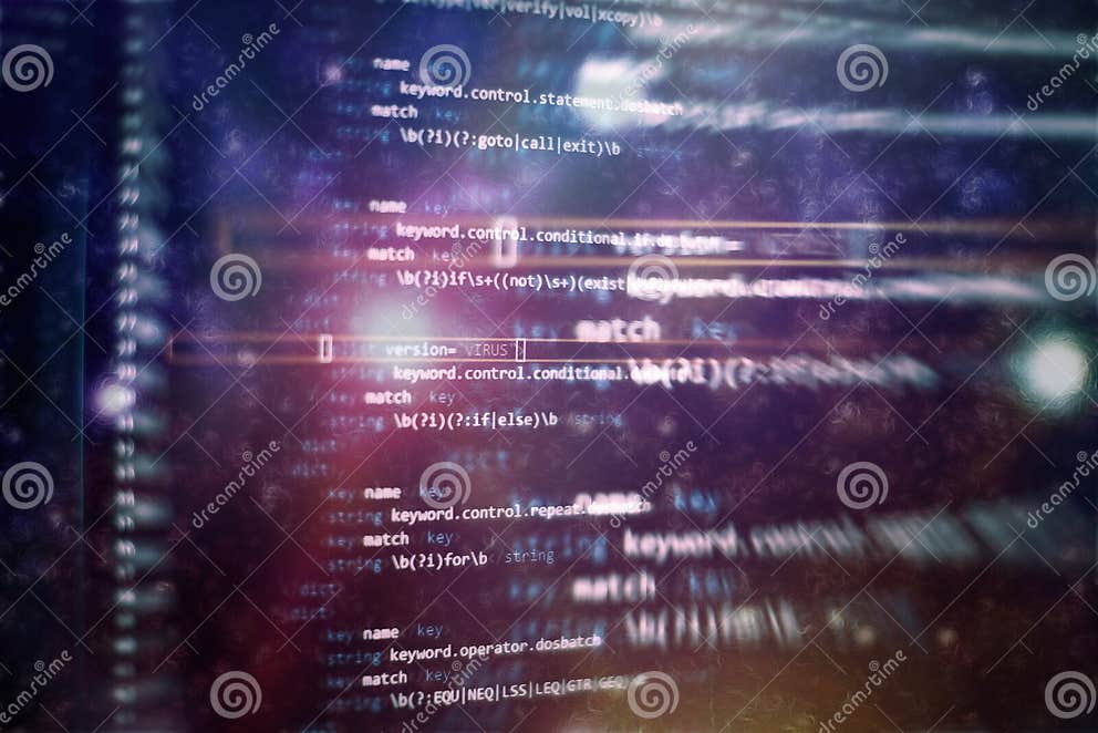 Software Developer Programming Code. Abstract Computer Script Code ...