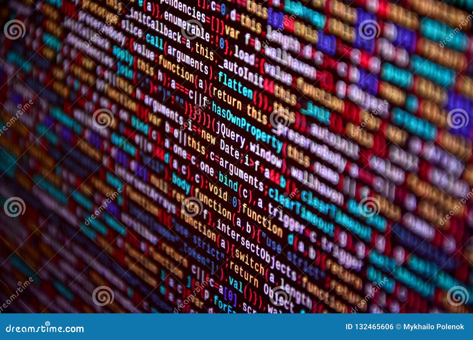 Software Developer Programming Code On Computer Abstract Computer Script Source Code Stock