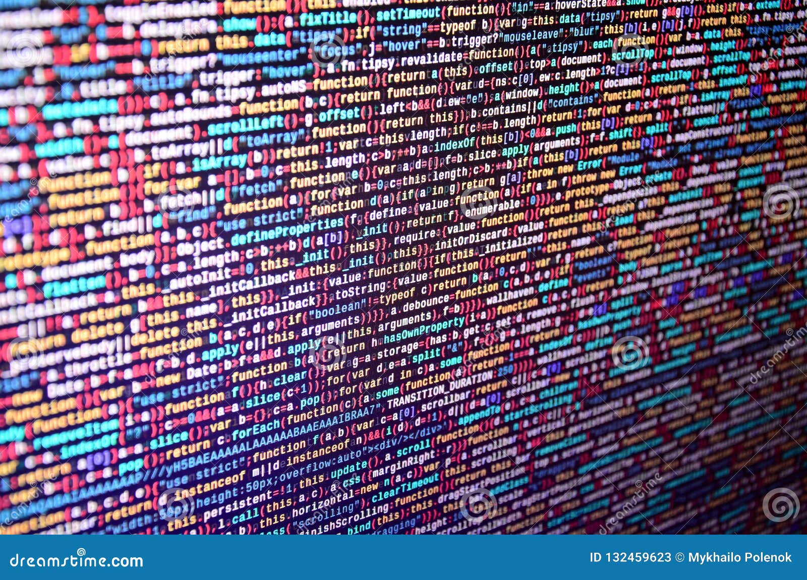 Software Developer Programming Code On Computer Abstract Computer Script Source Code Stock