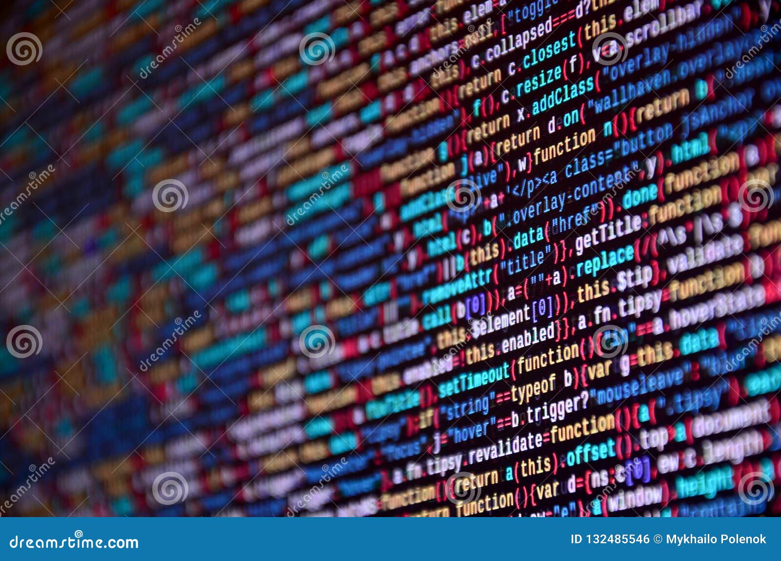 Software Developer Programming Code On Computer Abstract Computer Script Source Code Stock