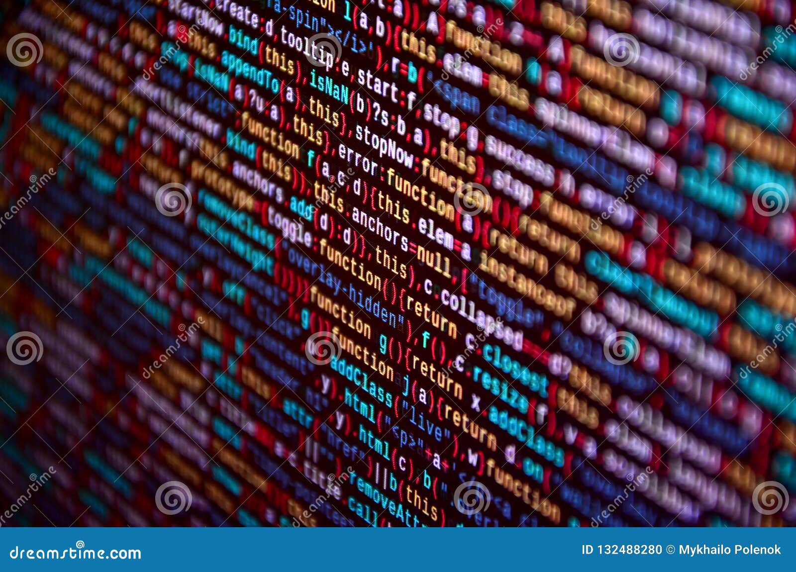Software Developer Programming Code On Computer Abstract Computer Script Source Code Stock