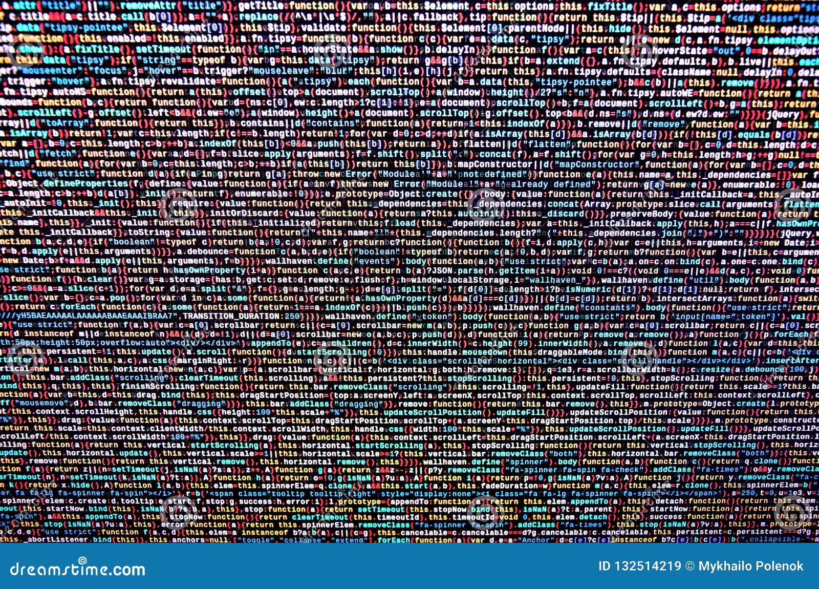 Software Developer Programming Code On Computer Abstract Computer Script Source Code Stock