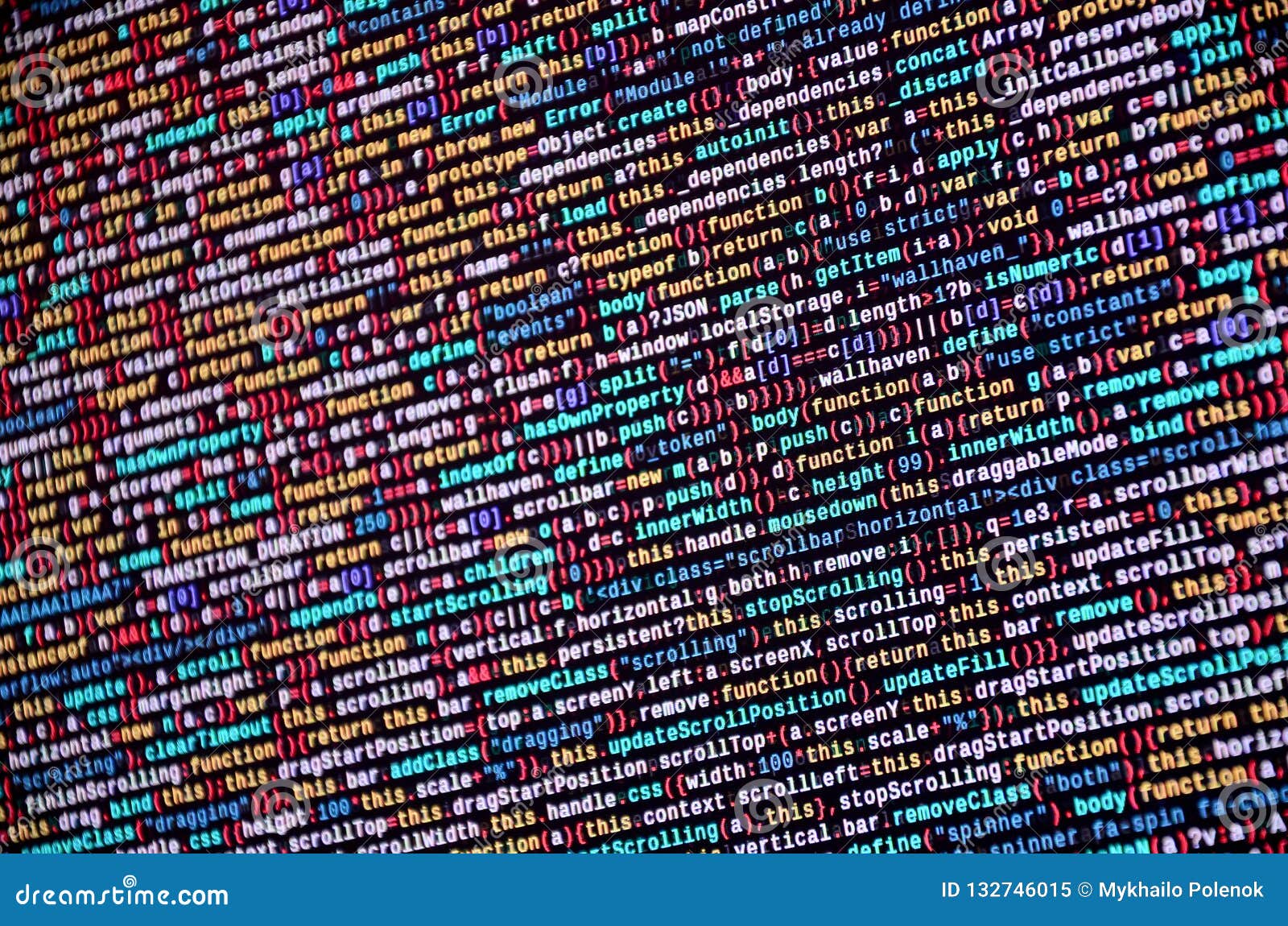 Software Developer Programming Code On Computer Abstract Computer Script Source Code Stock