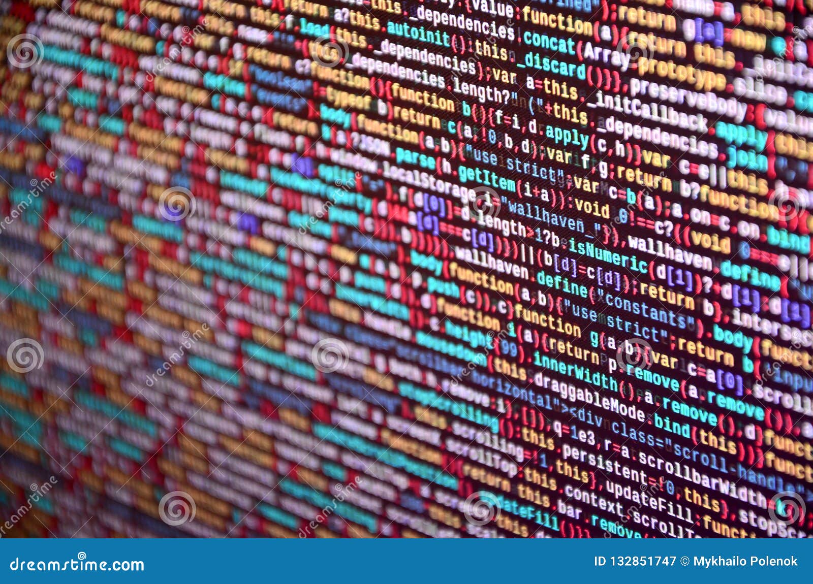 Software Developer Programming Code On Computer Abstract Computer Script Source Code Stock