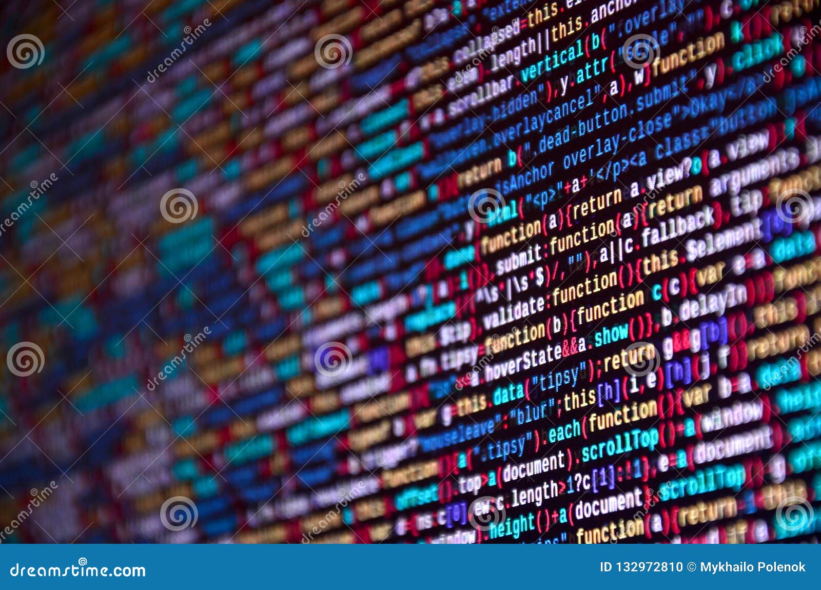 Software Developer Programming Code On Computer Abstract Computer Script Source Code Stock