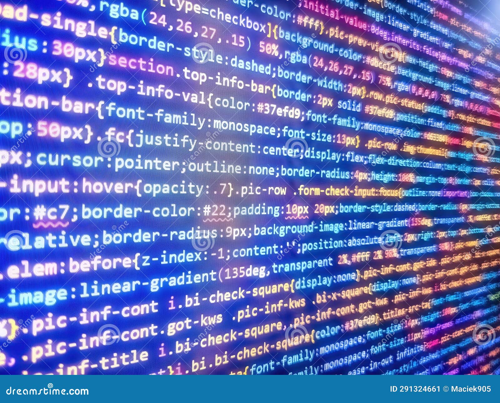Software Developer Programming Code On Computer Digital Technology On