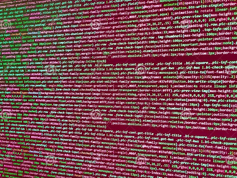 Software Developer Programming Code On Computer Monitor Abstract Multicolored Spiral For