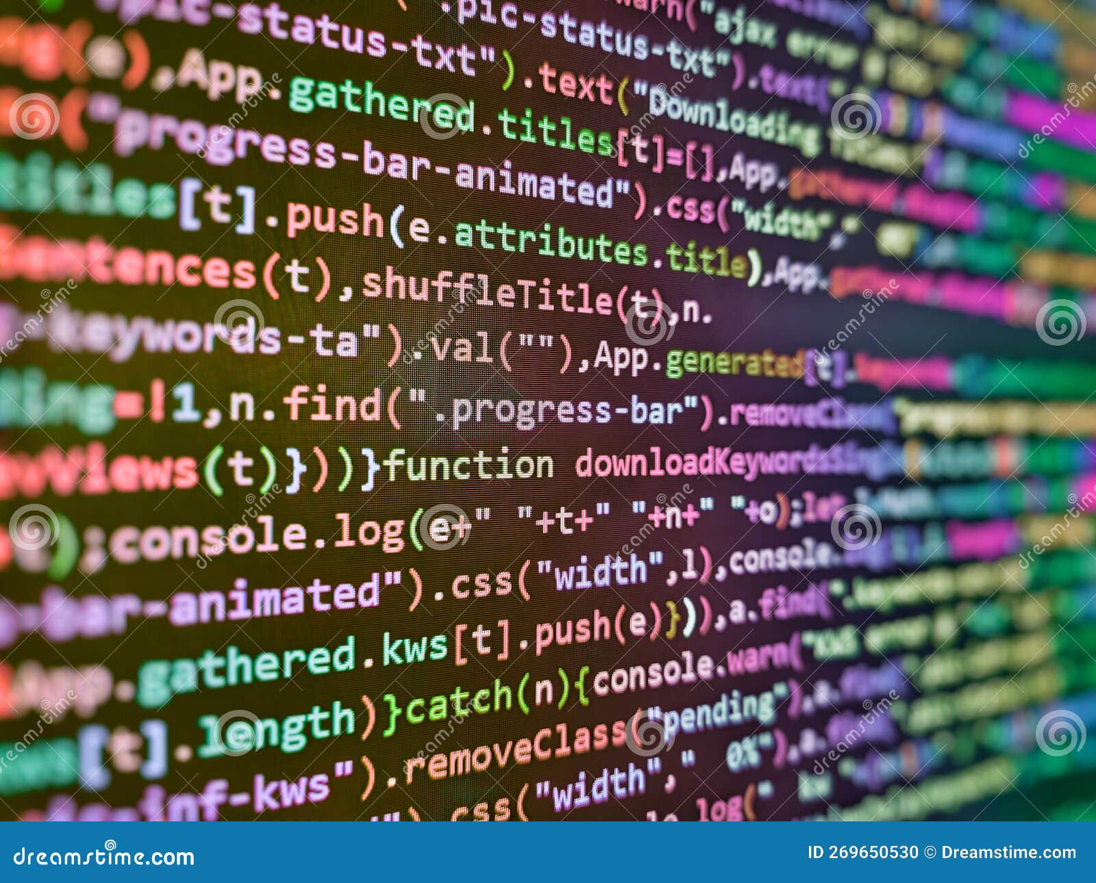 Software Developer Programming Code On Computer Monitor Coding In Object Oriented Programming