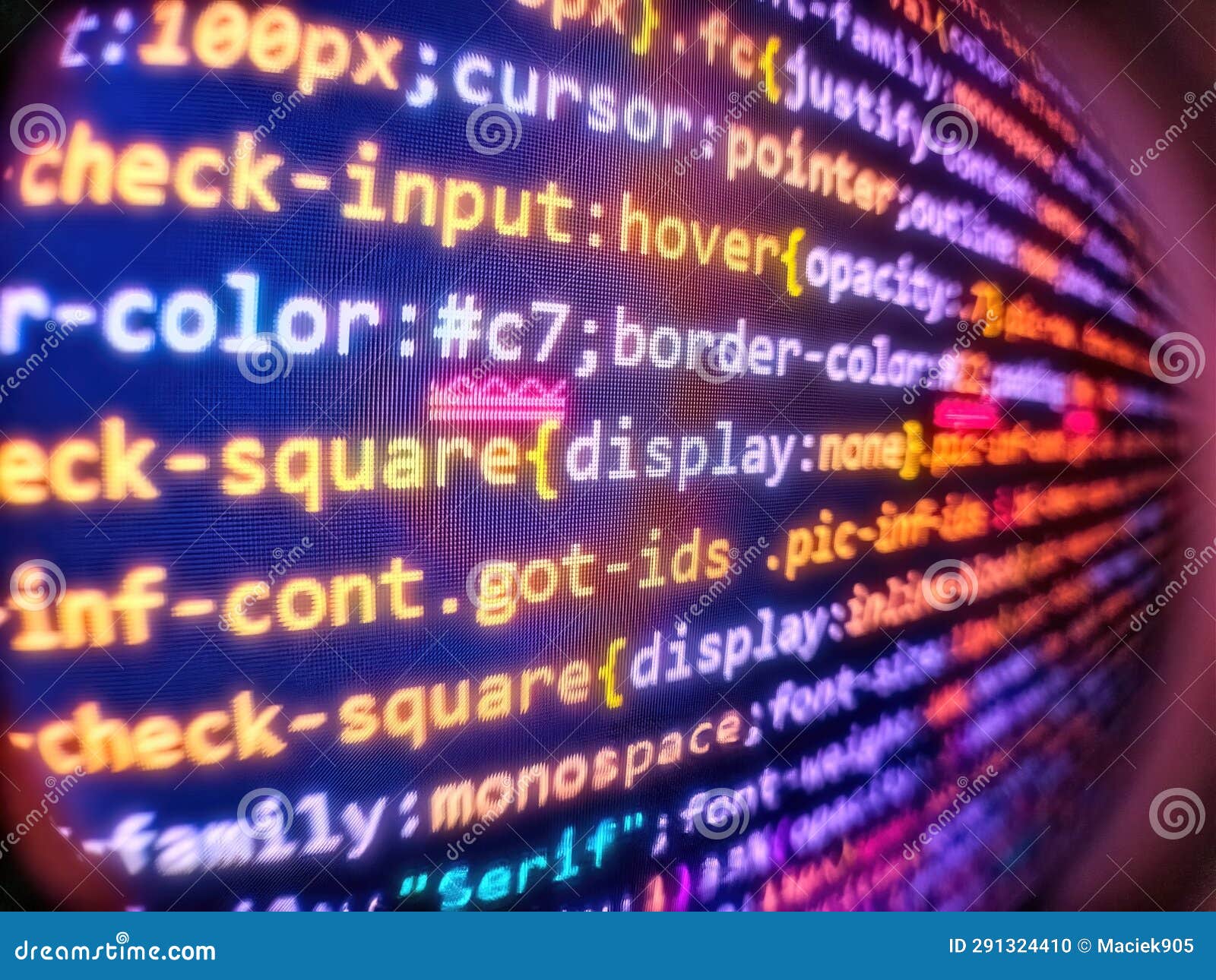 Software Developer Programming Code On Computer Monitor Digital Abstract Bits Data Stream