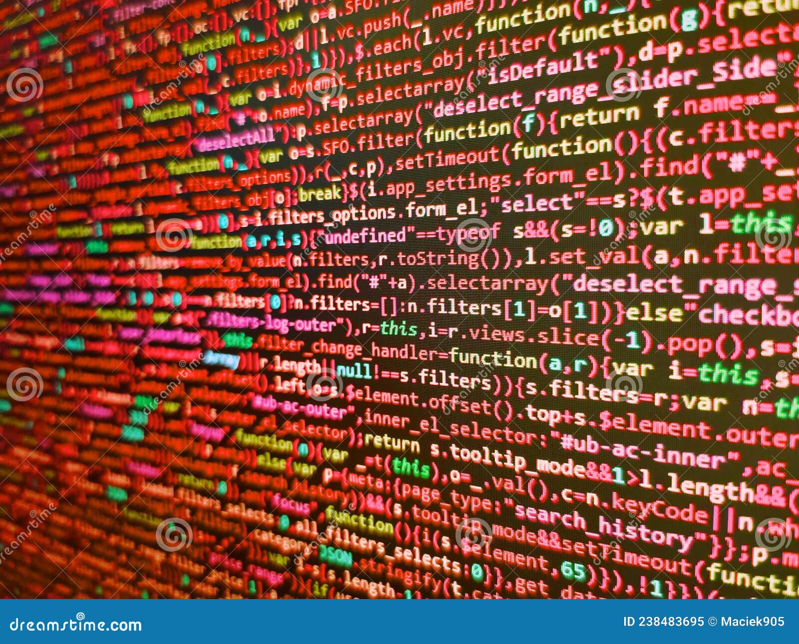 Software Developer Programming Code on Computer. Programmer Working in ...