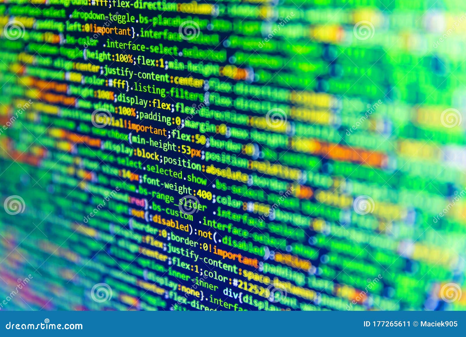 Software Developer Programming Code On Computer Rnn Neural Network Source Code Closeup