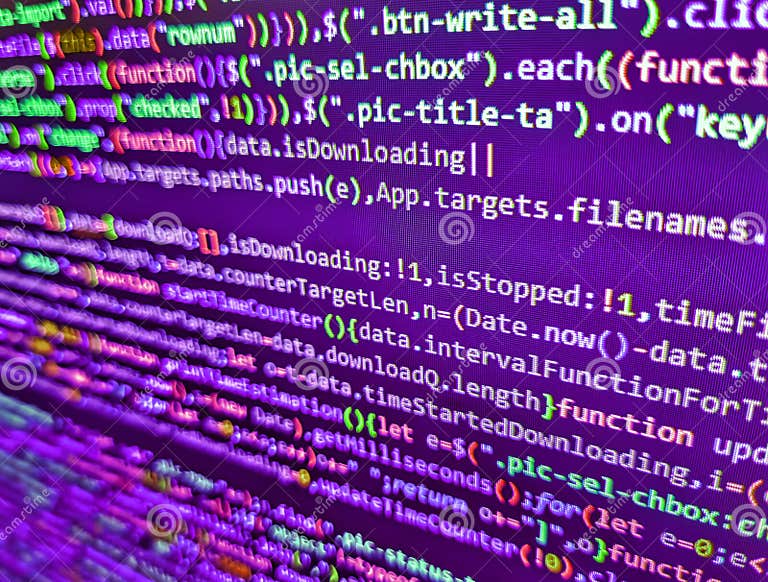 Software Developer Programming Code On Computer Developer Working On Program Codes Writing 