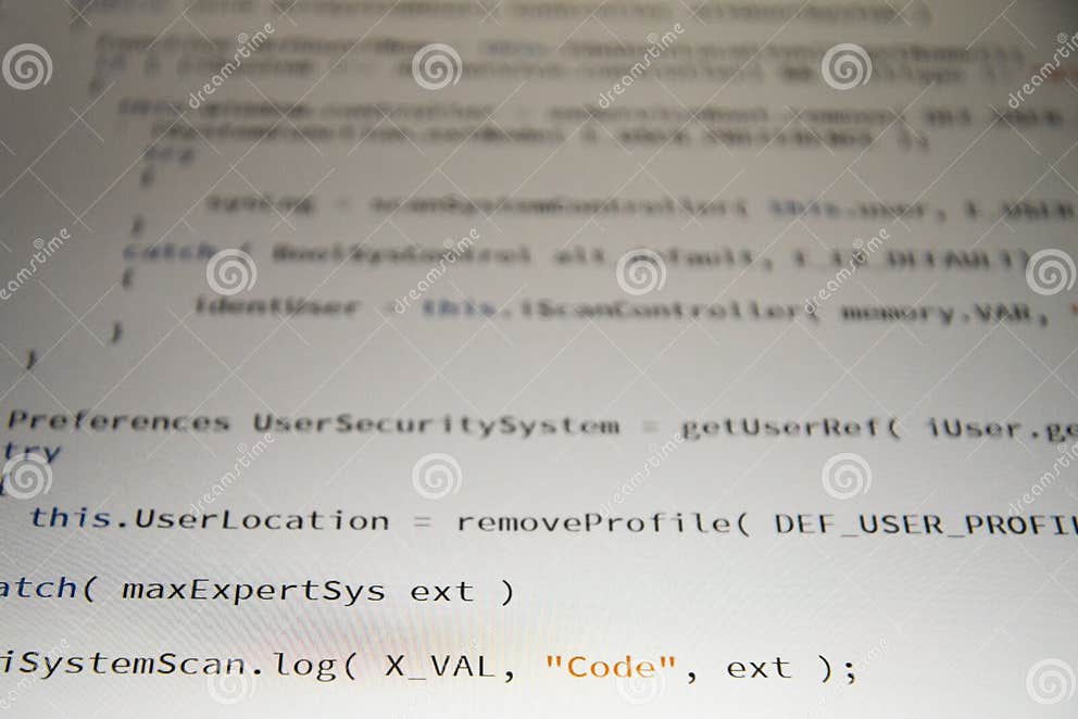 Software Developer Programming Code on White Background Stock Image ...