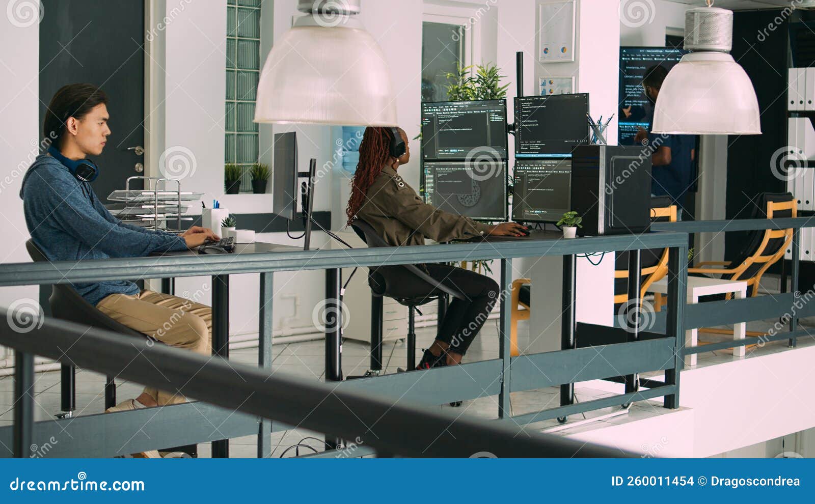 Software Developer Typing Programming Code On Computer Keyboard Stock