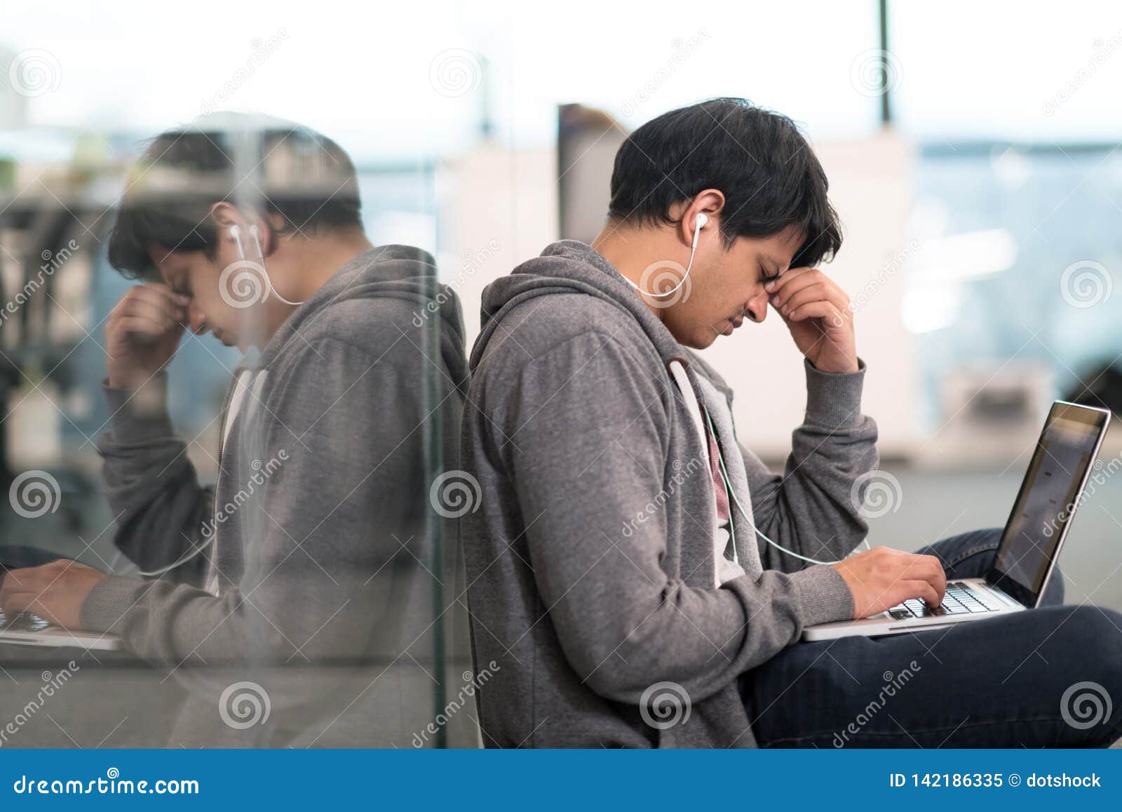 Software Developer Working on the Floor Stock Image - Image of computer ...