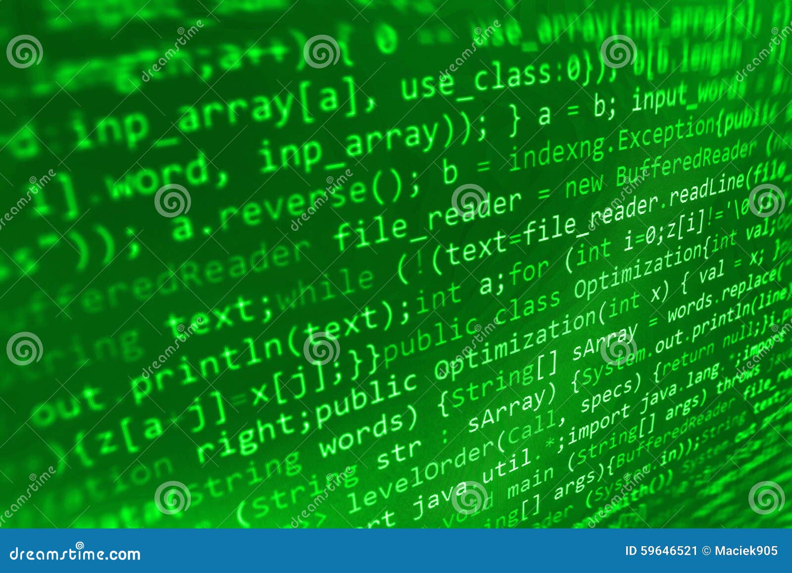 Software Developer Workspace Screen Stock Image Image Of Color Code