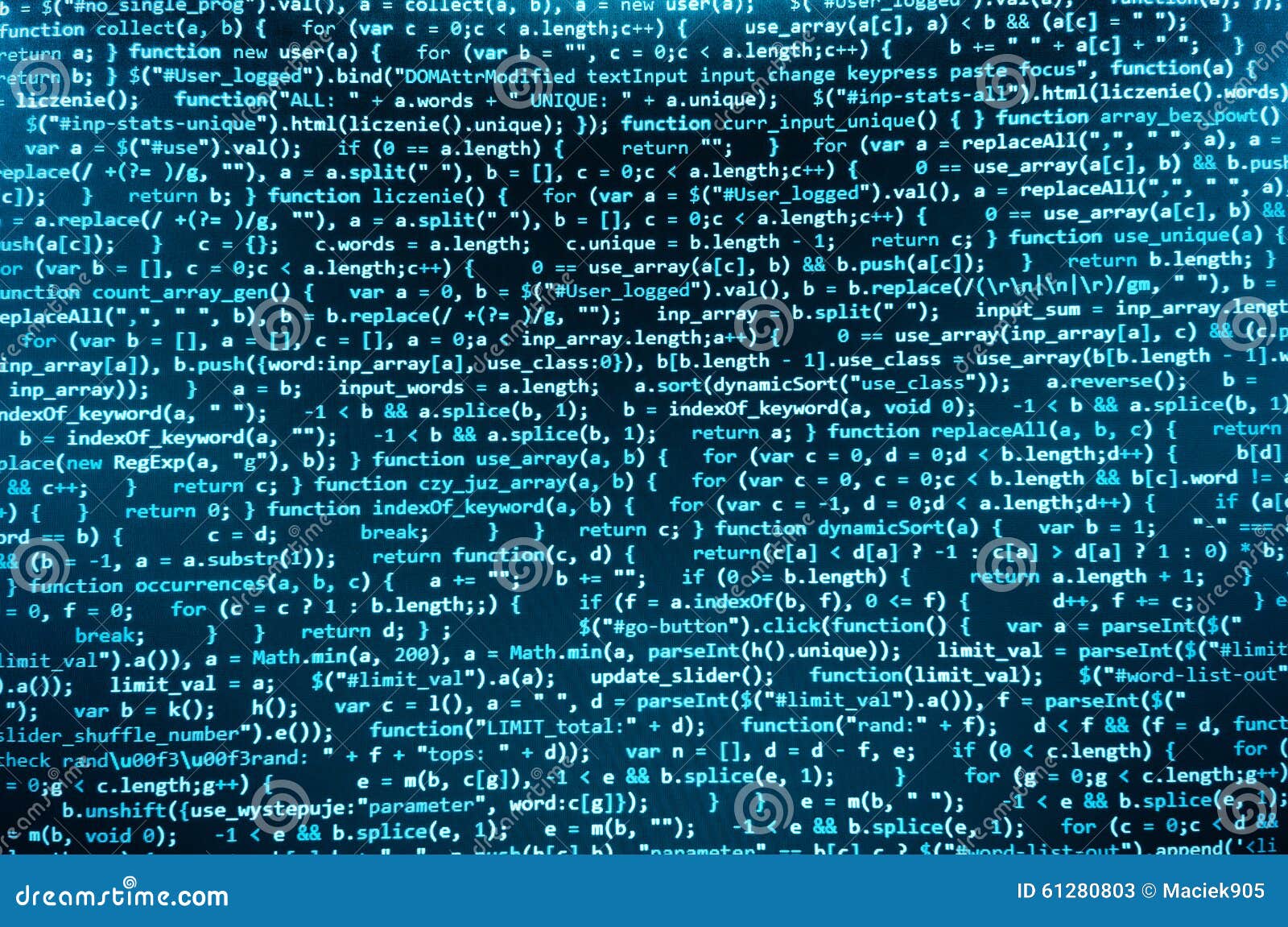 Software Developer Workspace Screen Stock Image Image Of Digit