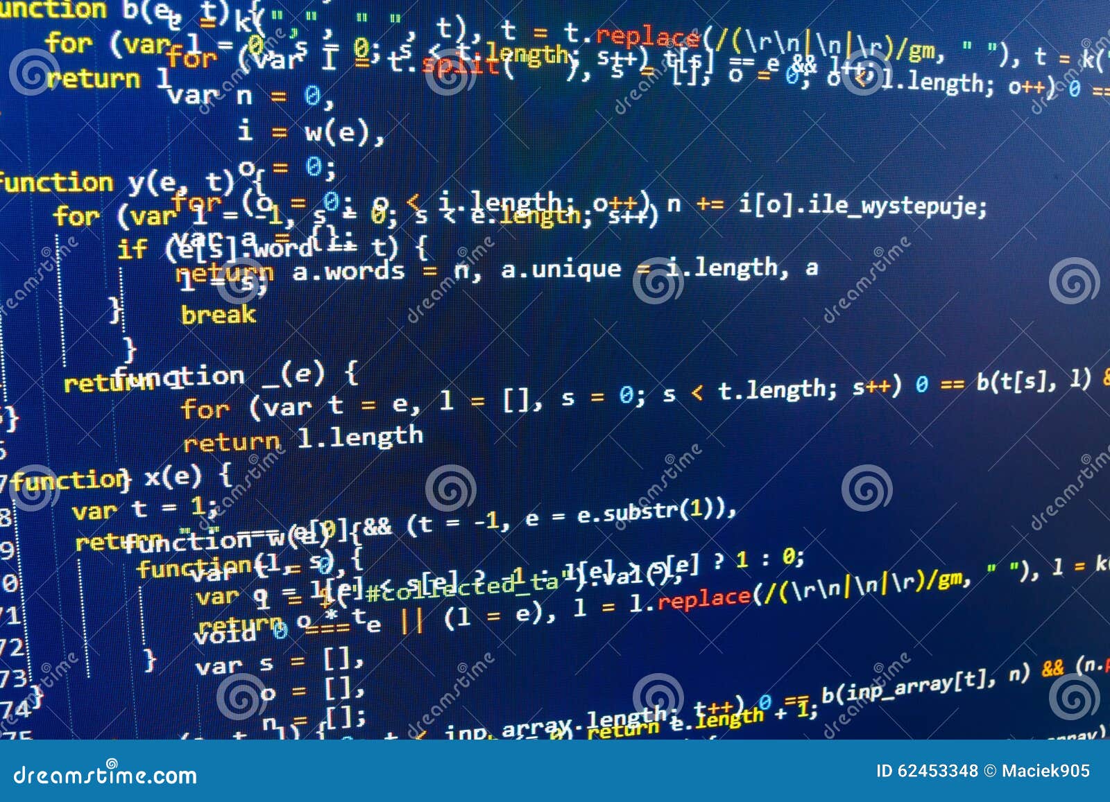 Software Developer Workspace Screen Stock Illustration - Illustration ...