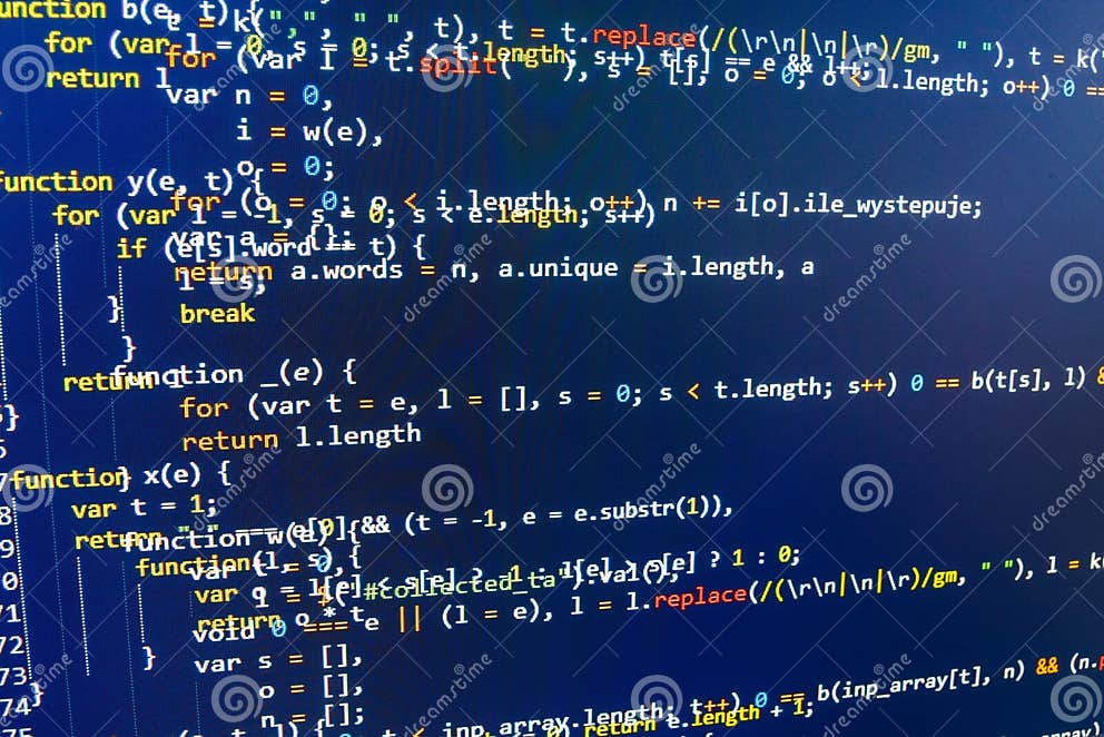 Software Developer Workspace Screen Stock Illustration - Illustration ...