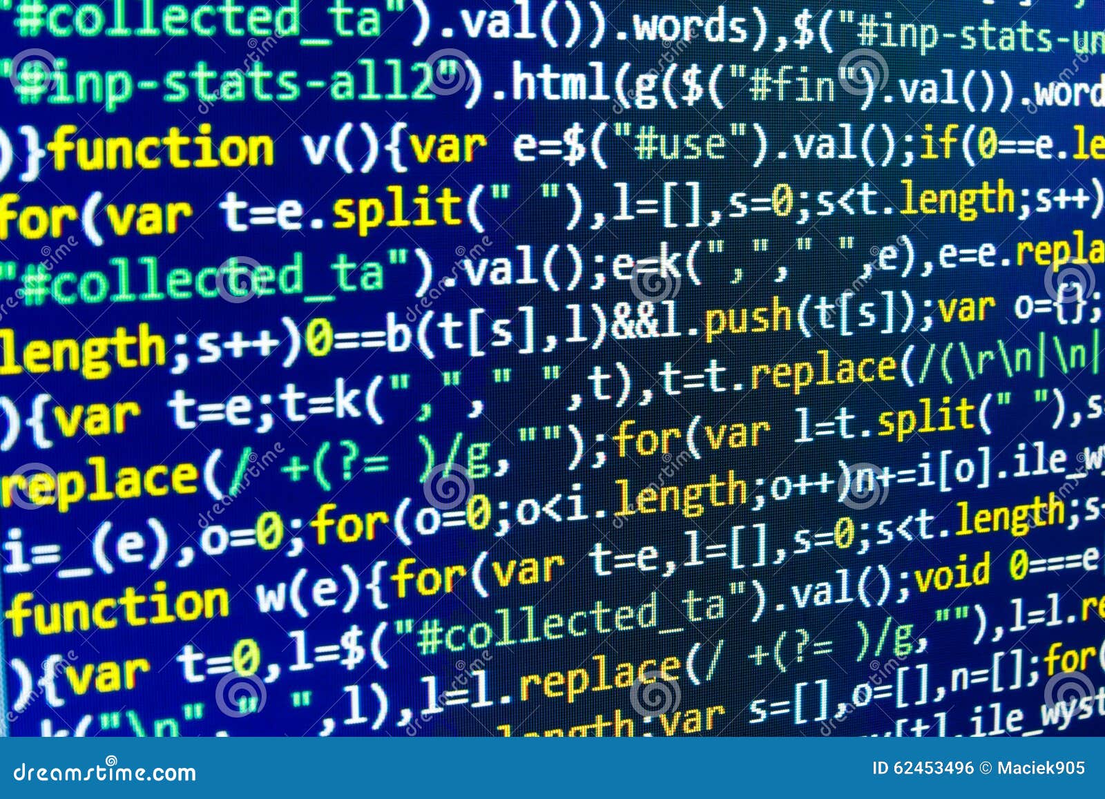 Software Developer Workspace Screen Stock Photo - Image of display ...
