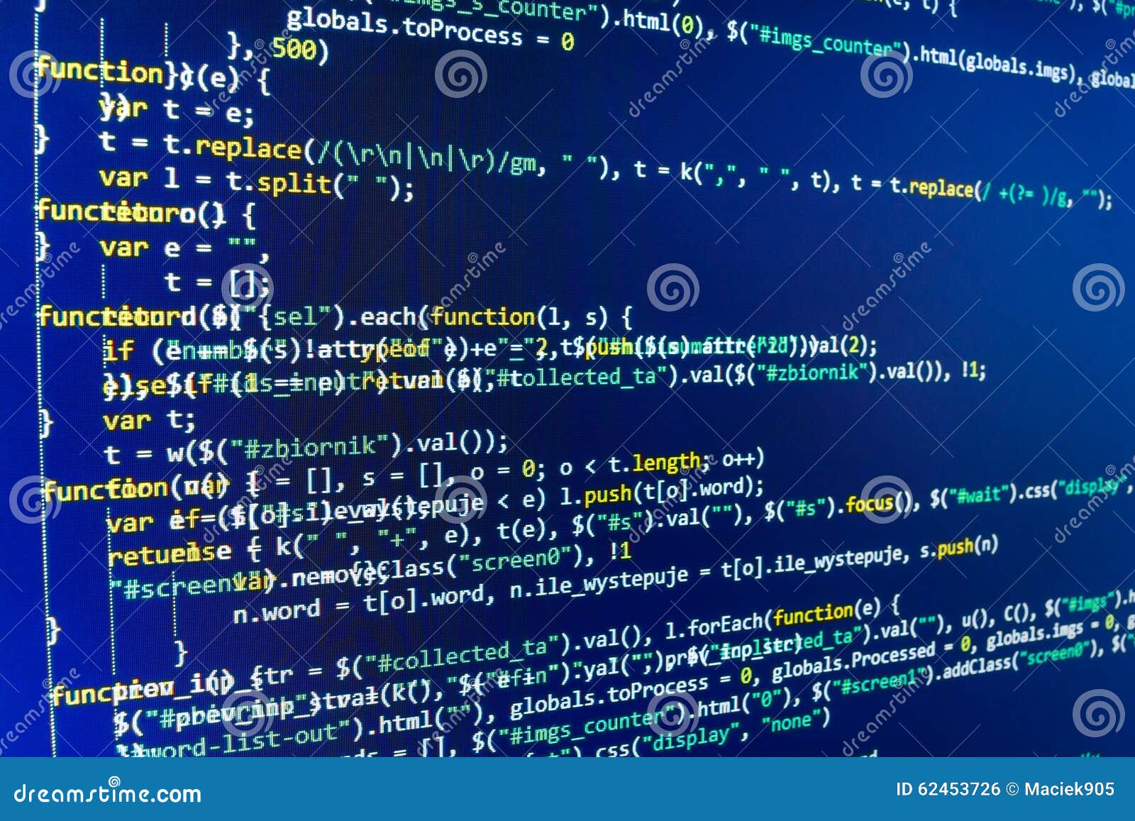 Software Developer Workspace Screen Stock Photo - Image of board ...