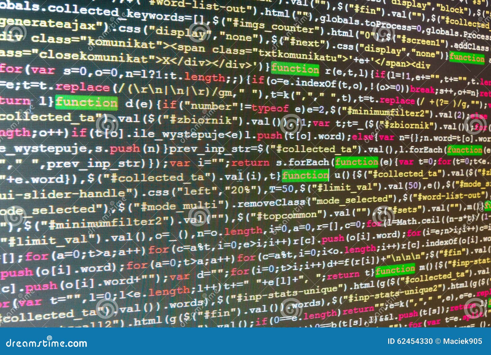 Software Developer Workspace Screen Stock Photo - Image of digit ...