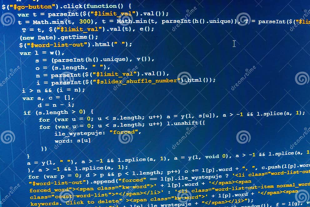 Software Developer Workspace Screen Stock Illustration - Illustration ...