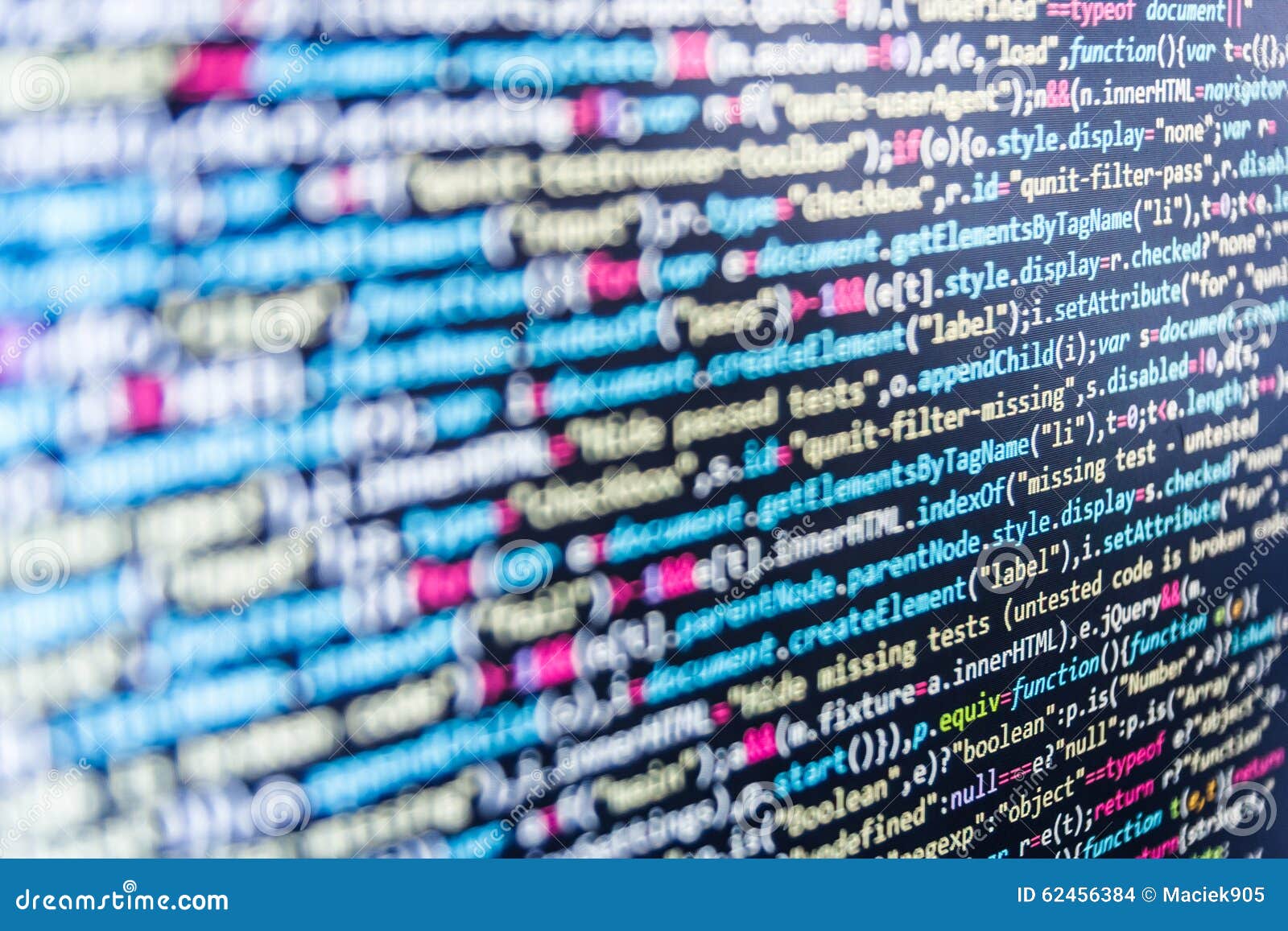 Software Developer Workspace Screen Stock Photo - Image of electronics ...