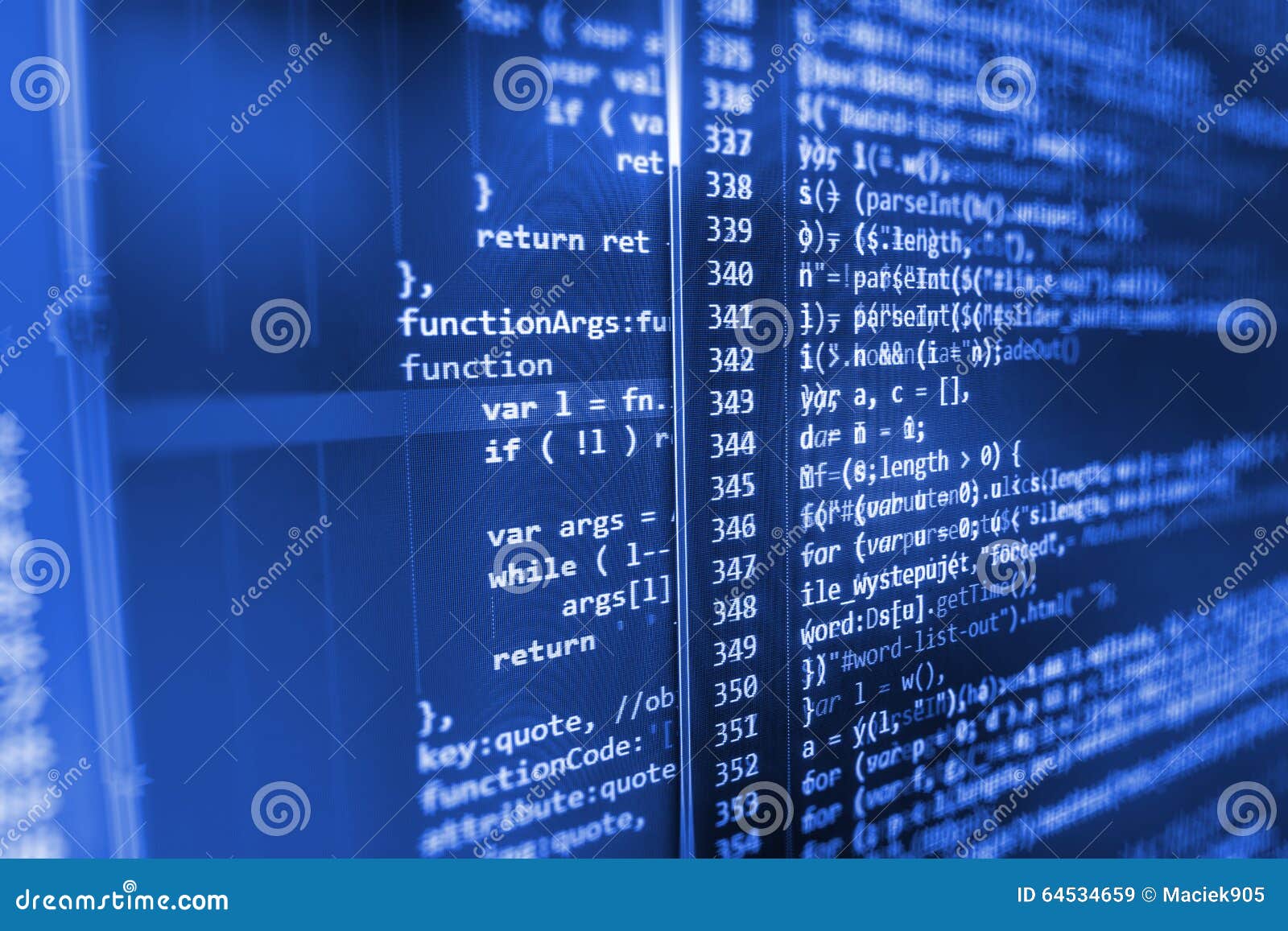 Software Developer Workspace Screen Stock Image - Image of decorative ...