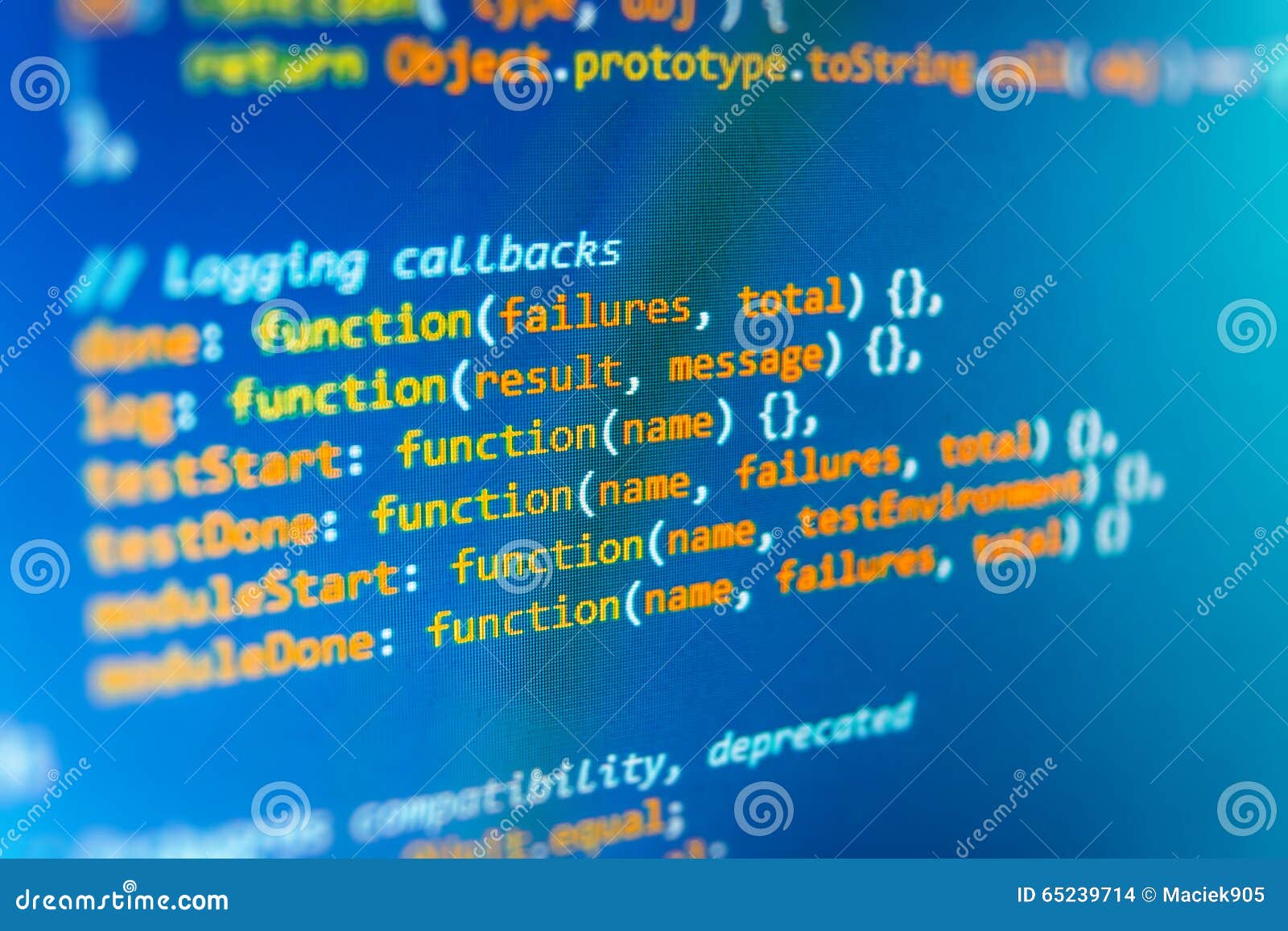 Software Developer Workspace Screen Stock Photo - Image of design ...