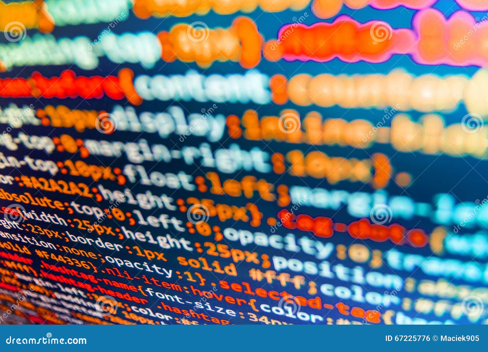 Software Developer Workspace Screen Stock Photo - Image of design ...