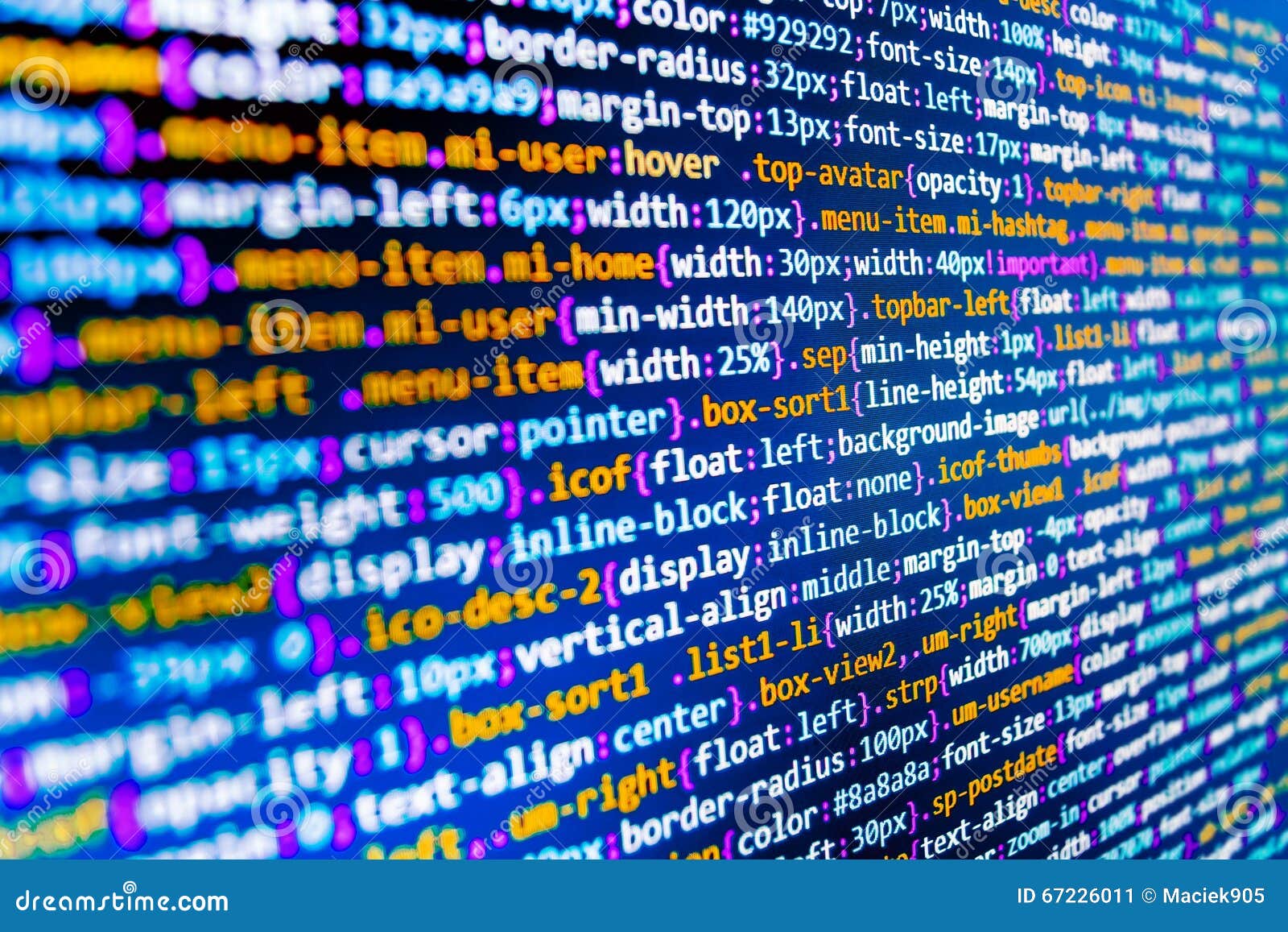 Software Developer Workspace Screen Stock Image Image Of Business Binary 67226011