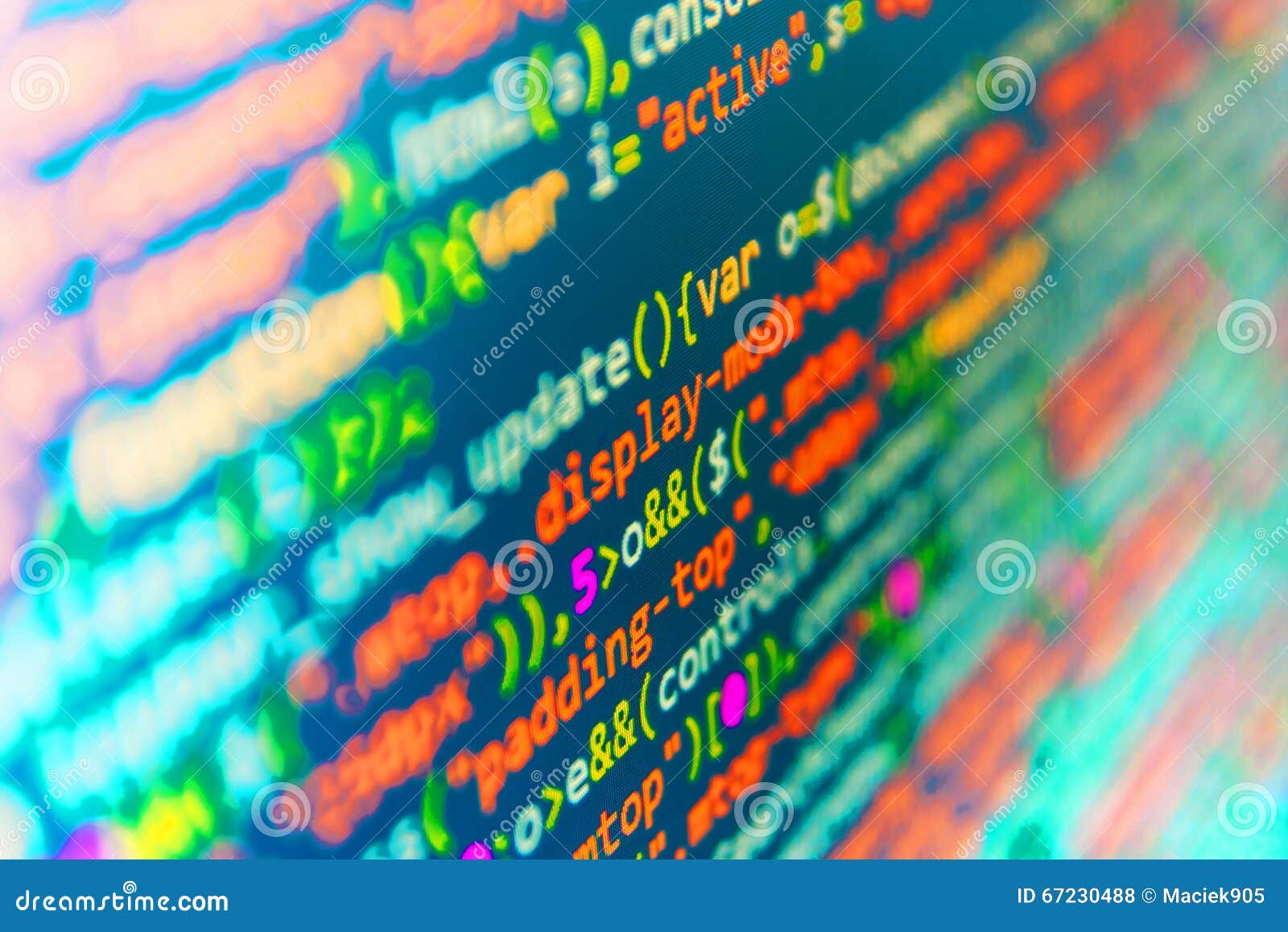 Software Developer Workspace Screen Stock Photo - Image of cloud, blue ...