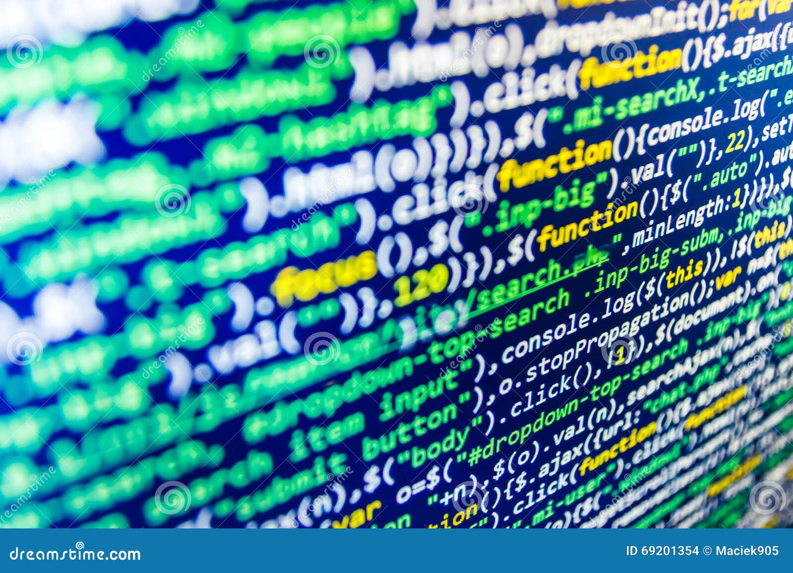 Software Developer Workspace Screen Stock Illustration - Illustration ...