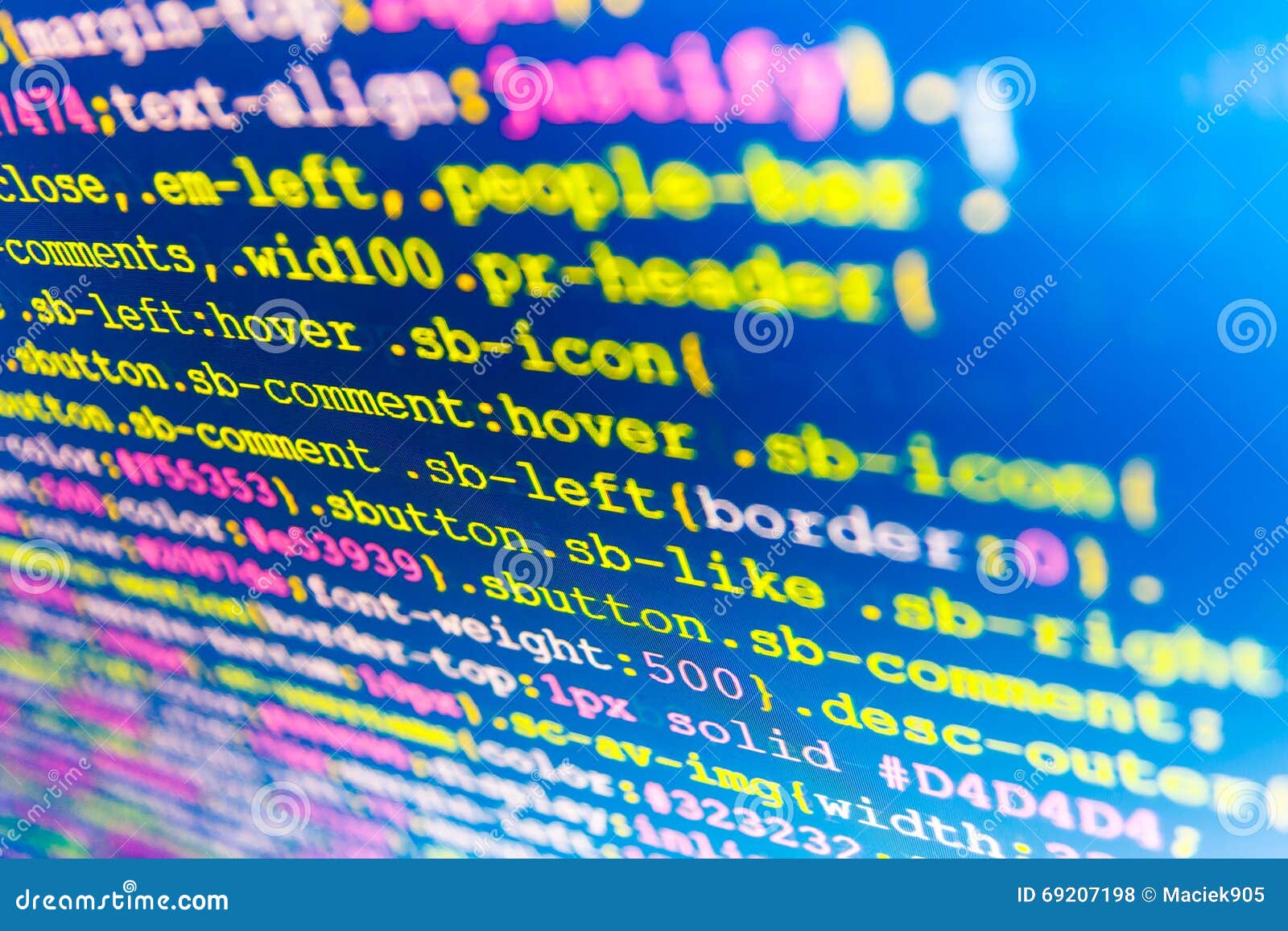 Software Developer Workspace Screen Stock Illustration - Illustration ...