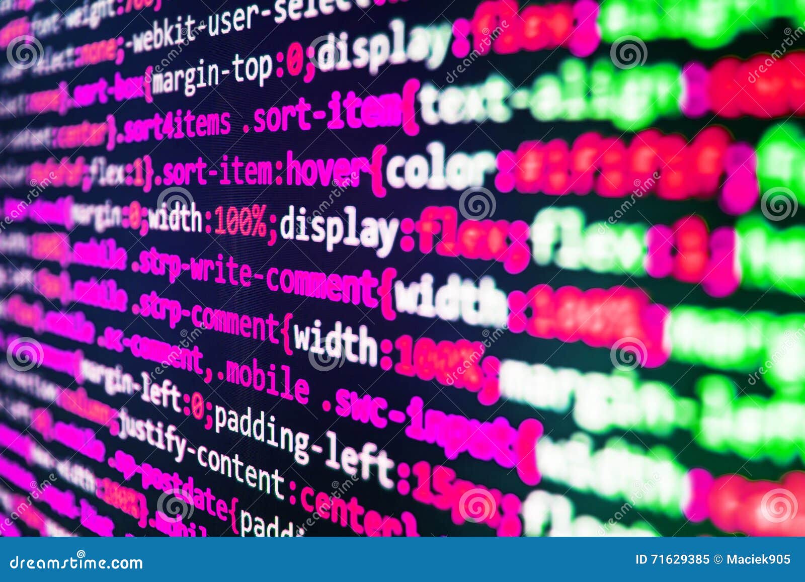 Software Developer Workspace Screen Stock Image - Image of break, html ...