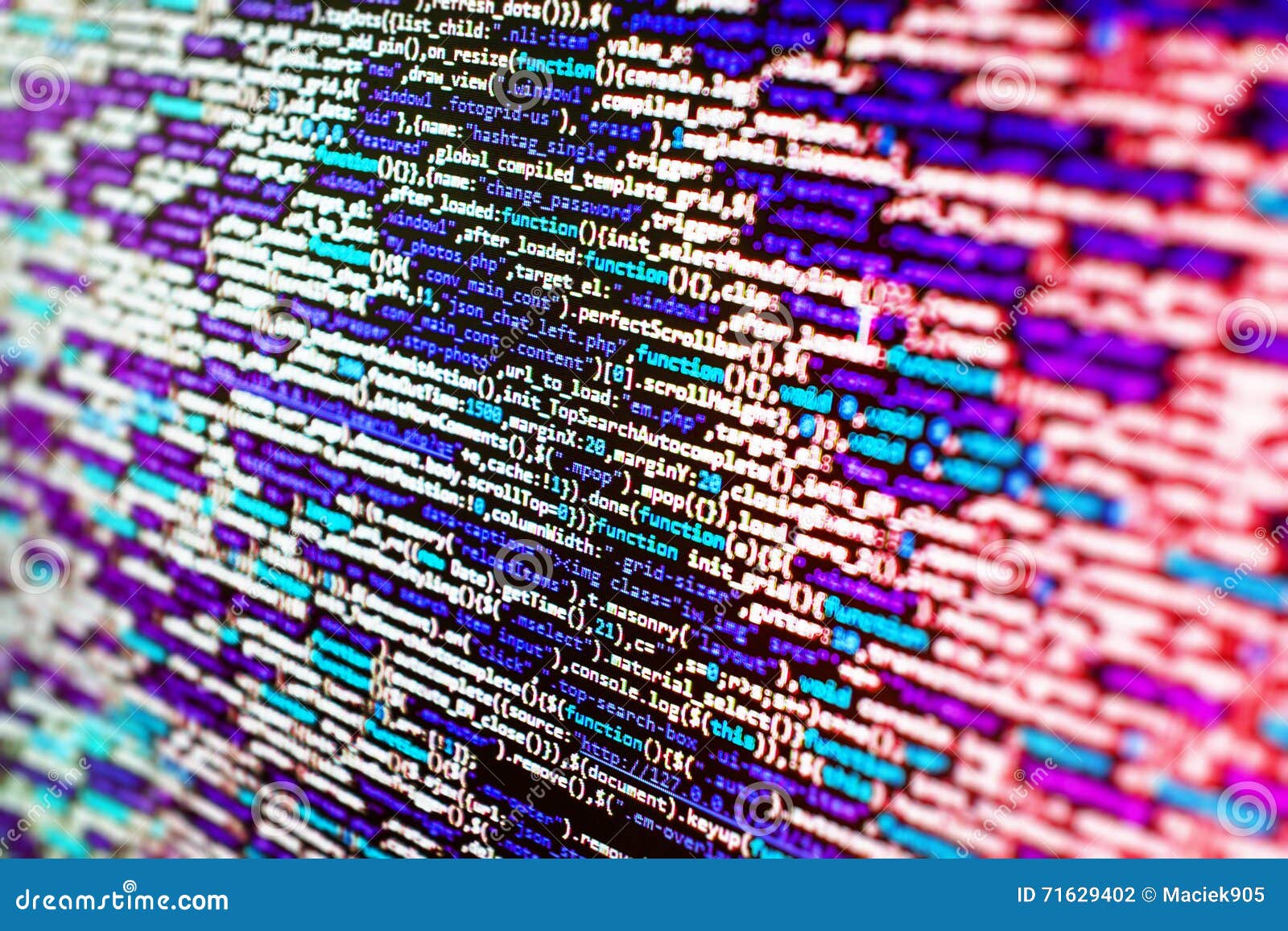 Software Developer Workspace Screen Stock Photo - Image of cyberspace ...