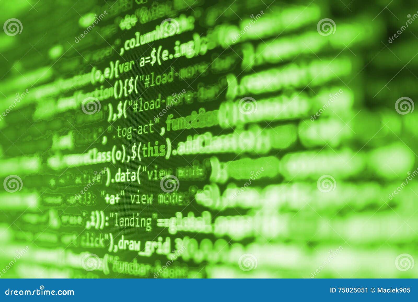 Software Developer Workspace Screen Stock Image - Image of data ...