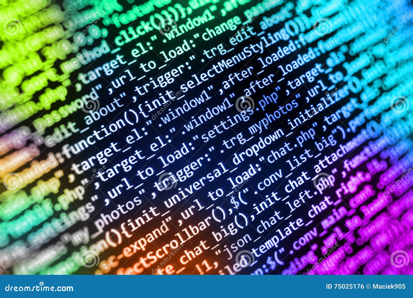 Software Developer Workspace Screen Stock Illustration - Illustration ...